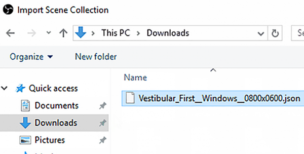 How do you import scene collections? | Vestibular First