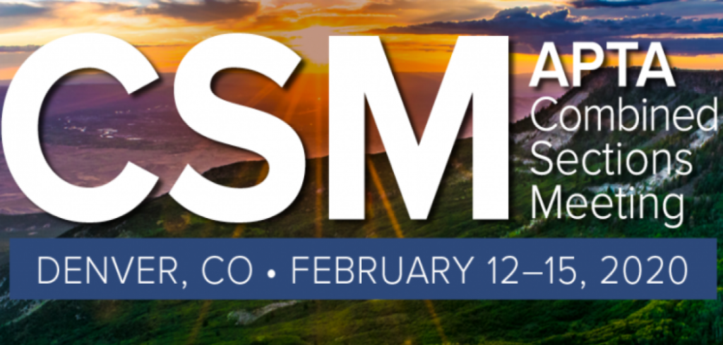 APTA COMBINED SECTIONS MEETING (CSM) 2020 | Vestibular First